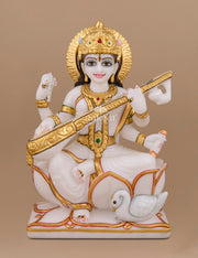 White Marble Hanuman Idol 15" – Aakaar - Idols & Temples