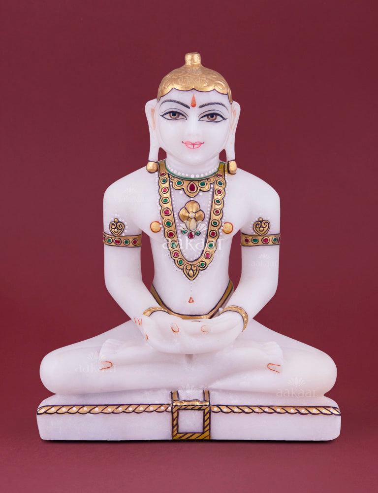 Marble Murti Mahavir 9" – Aakaar - Idols & Temples
