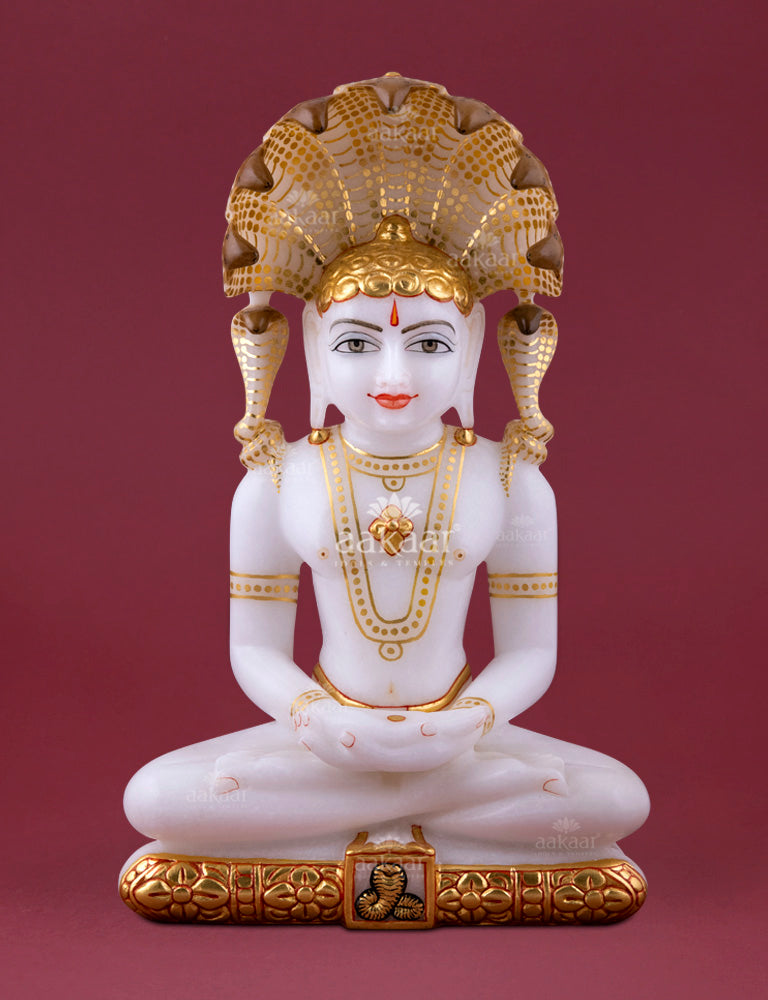 Jainism Gods Statue Bhagwan Mahavirswami God Jainism Worshipped Stock