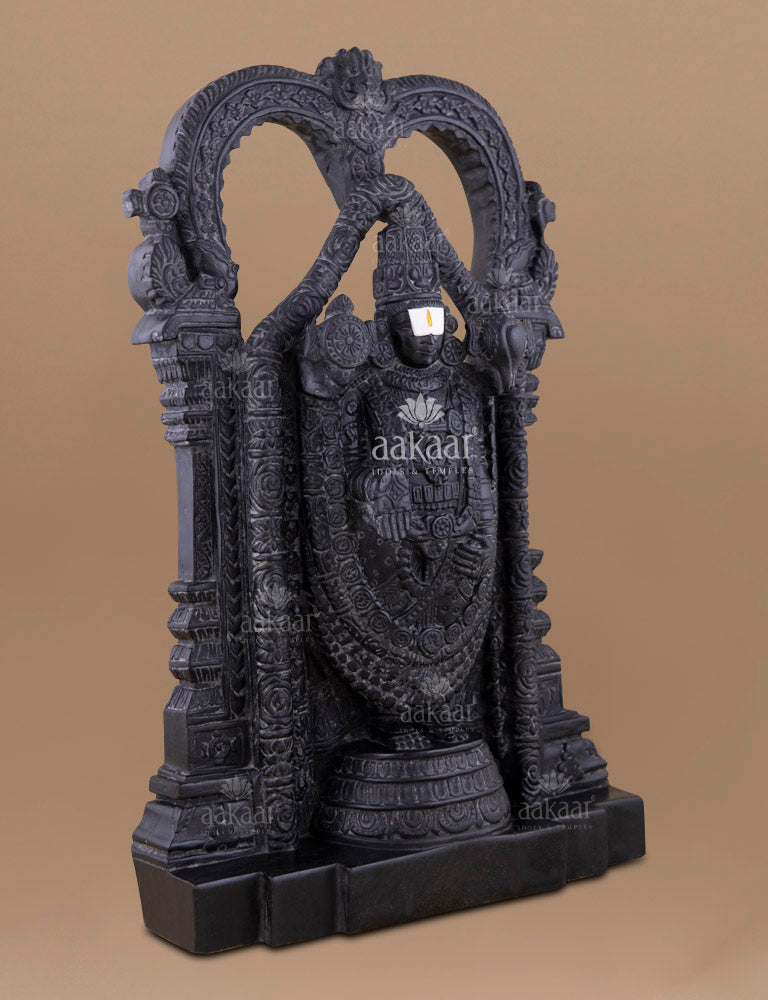 Black Marble Tirupati Balaji 15" – Aakaar - Idols & Temples