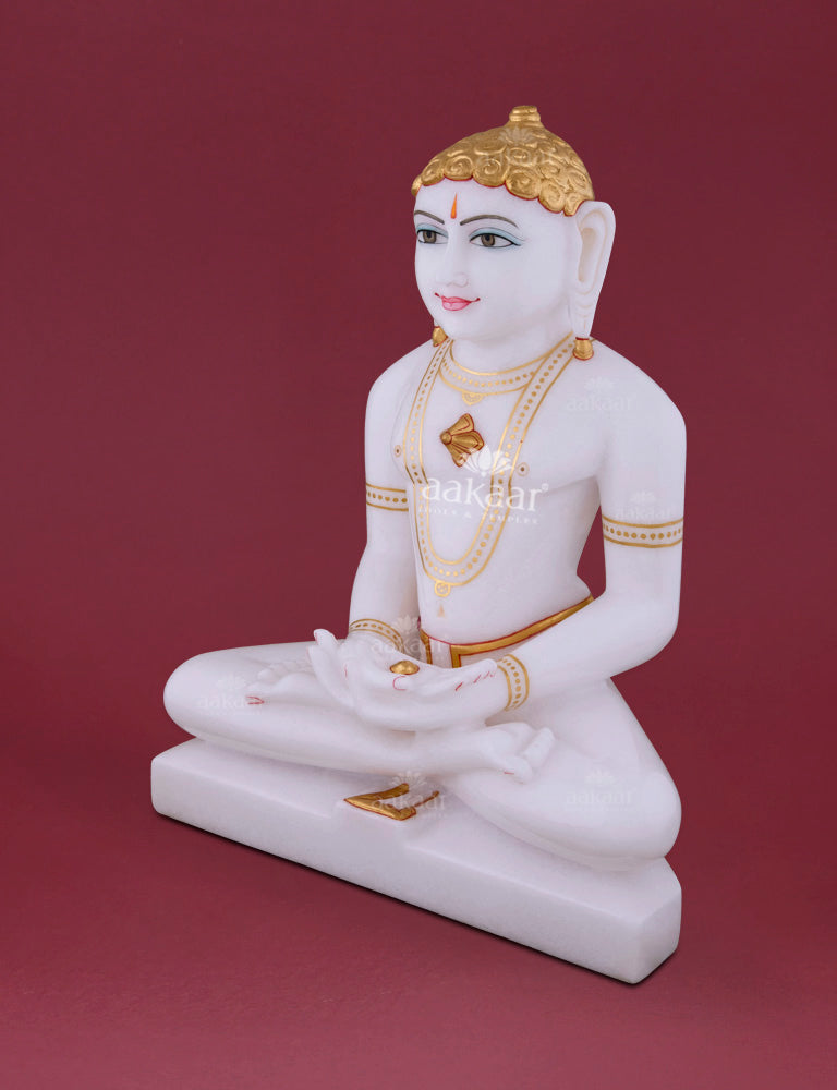 Jain Murti Mahavir in Marble 15" – Aakaar - Idols & Temples