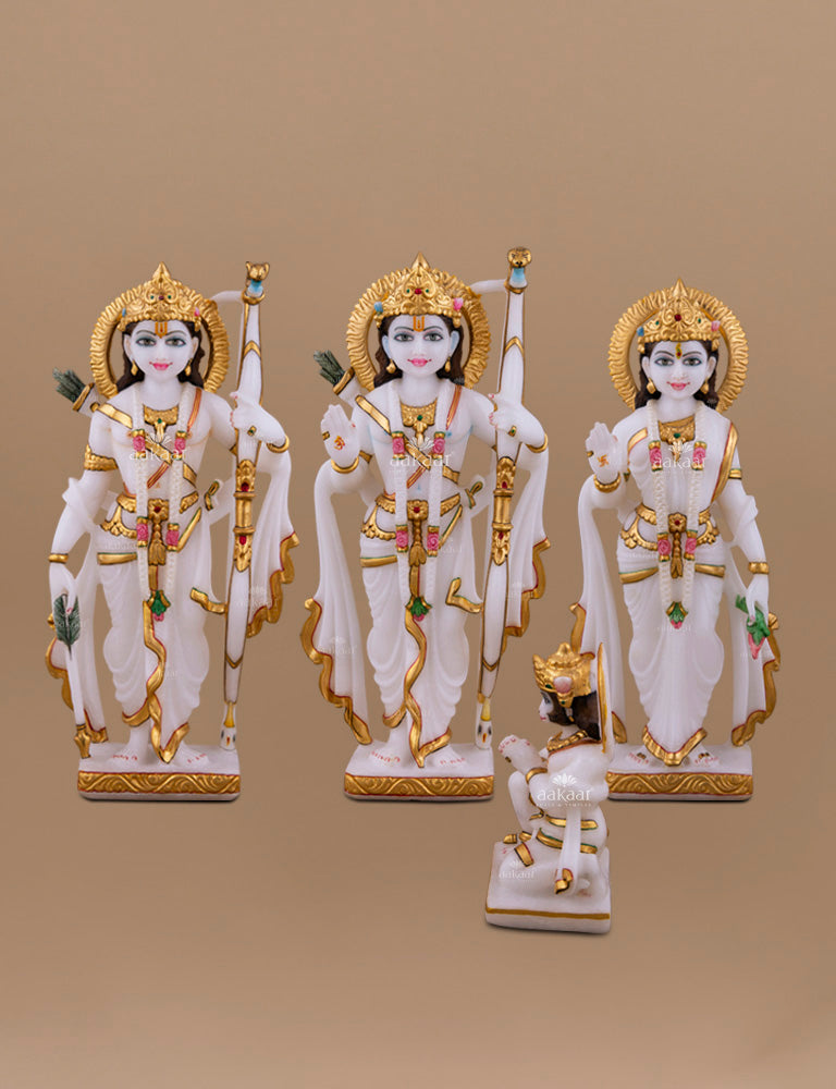 Ram Darbar Set in Pure Marble 12" – Aakaar - Idols & Temples